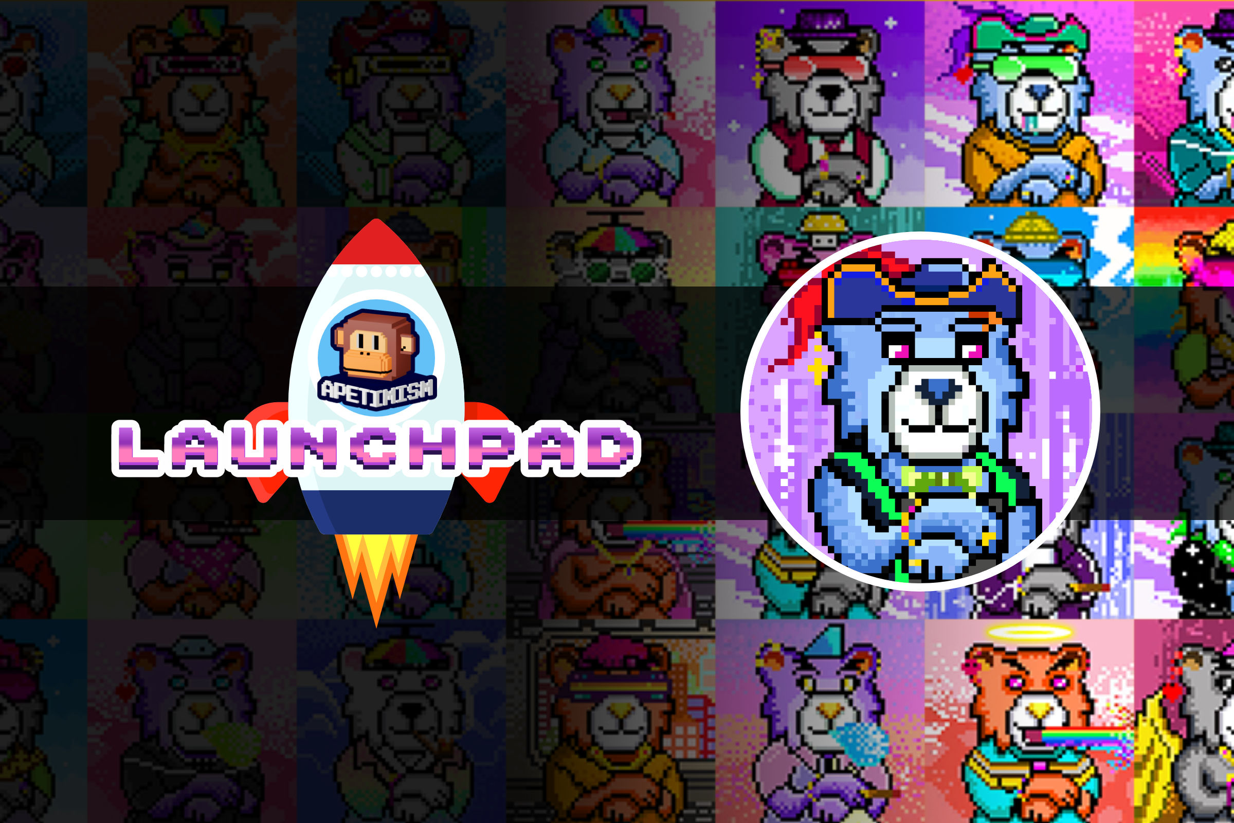 Apetimism Launchpad : Oppa Bear Pixel Art